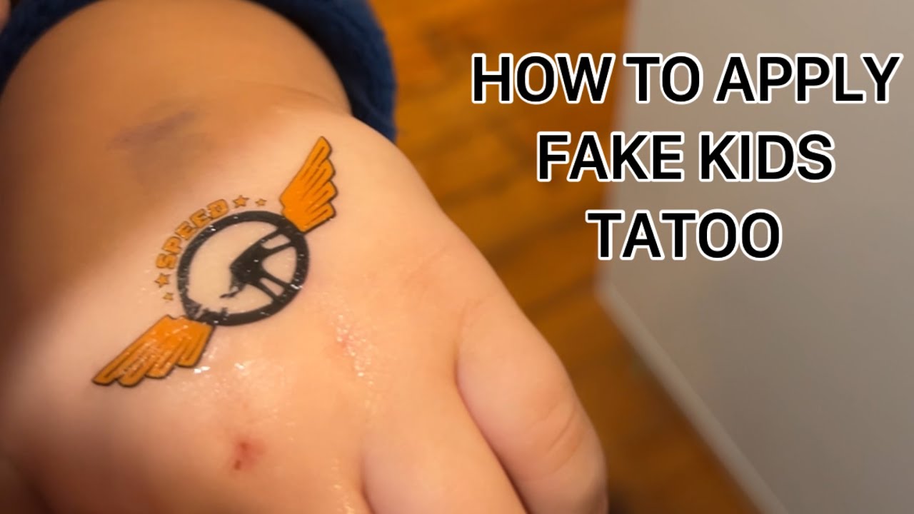 How to Apply Fake Children KIDS Tattoo for PARTY - YouTube