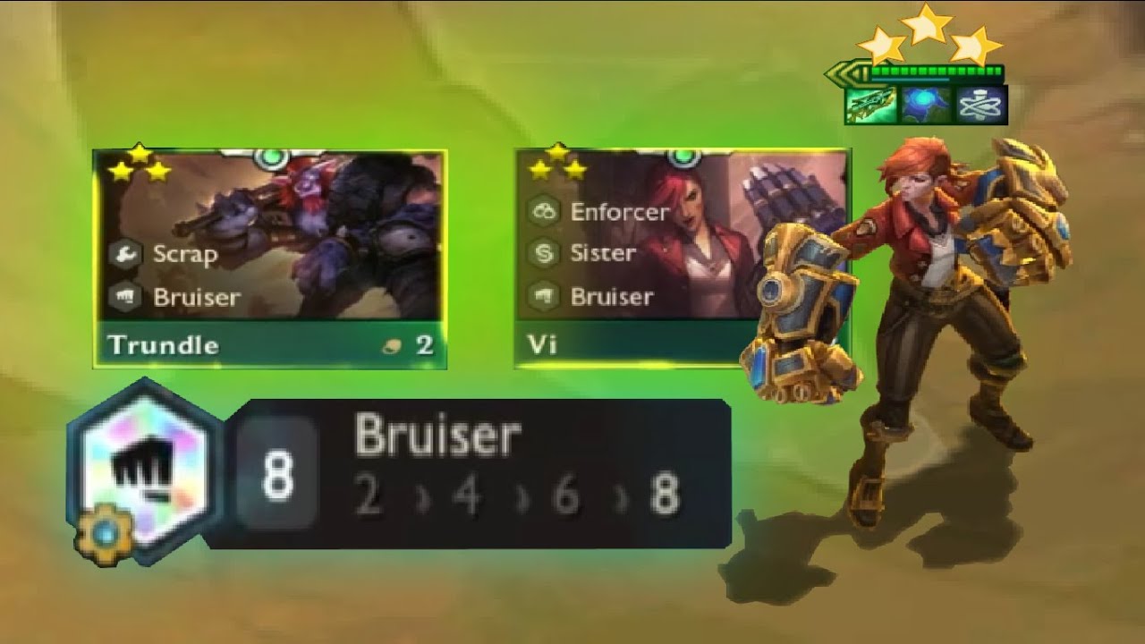 3 STAR VI & TRUNDLE | 8 BRUISERS | Set 6 TFT | ⭐⭐⭐ - YouTube