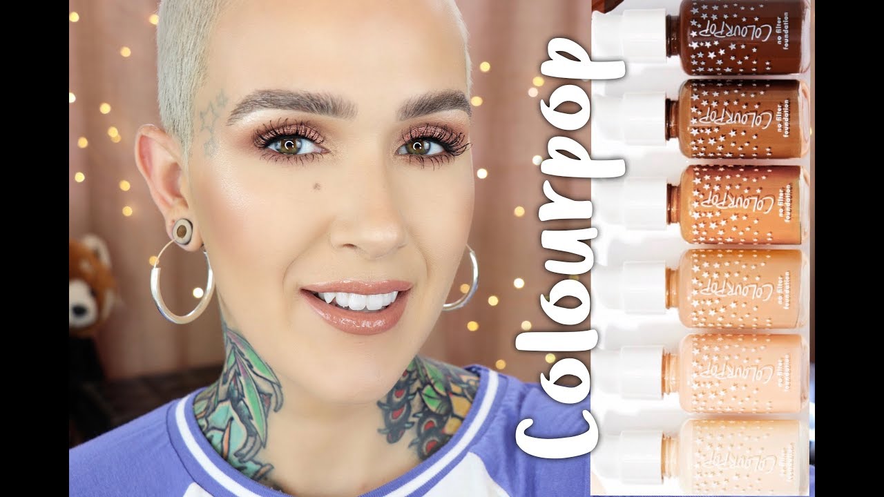 Colourpop No Filter Foundation & Loose Setting Powder Wear Test - YouTube