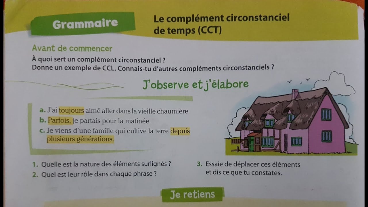 Unité 8 : Grammaire/ Complément circonstanciel de temps (CCT) page 92 ...