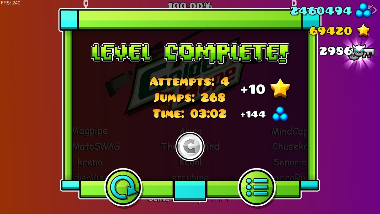 Geometry Dash 2.2 — Golden Hope By Magpipe [Medium Demon] [With Coin ...