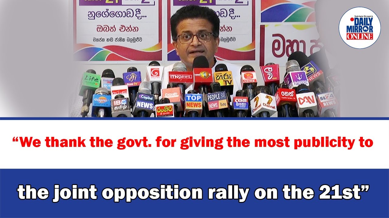 “We thank the govt. for giving the most publicity to the joint ...