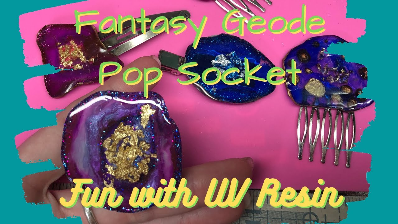 DIY Fantasy Geode UV Resin Pop Socket | FREEFORM - YouTube