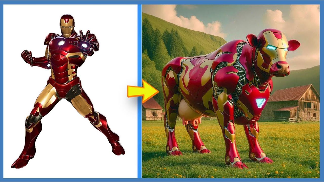 SUPERHEROES as COW 💥 MARVEL & Dc - YouTube