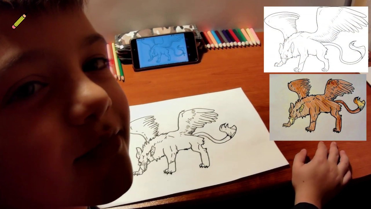 A Great Griffin Drawing Easy - YouTube