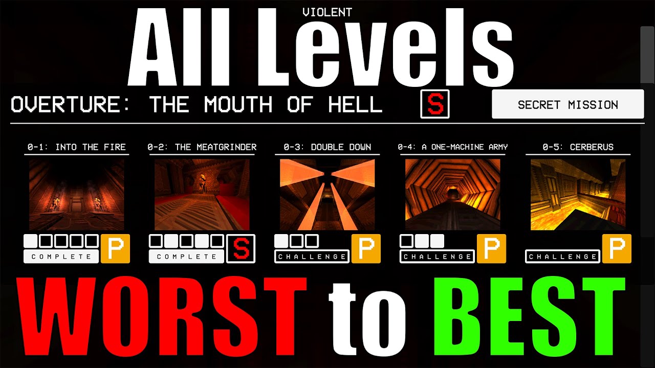 Ranking Ultrakill's Prelude Levels From WORST to BEST - YouTube