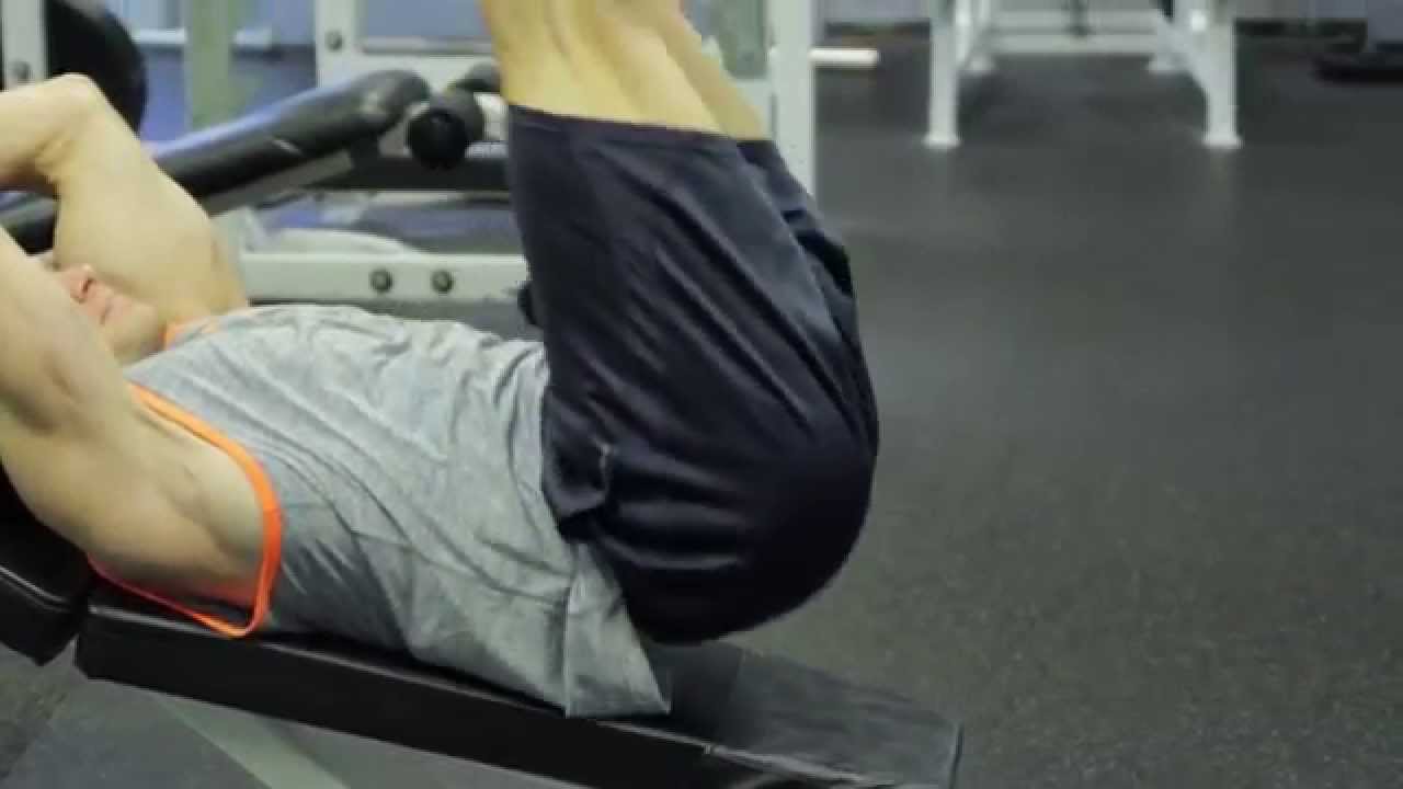 Decline Leg Raise with Hip Thrust - YouTube