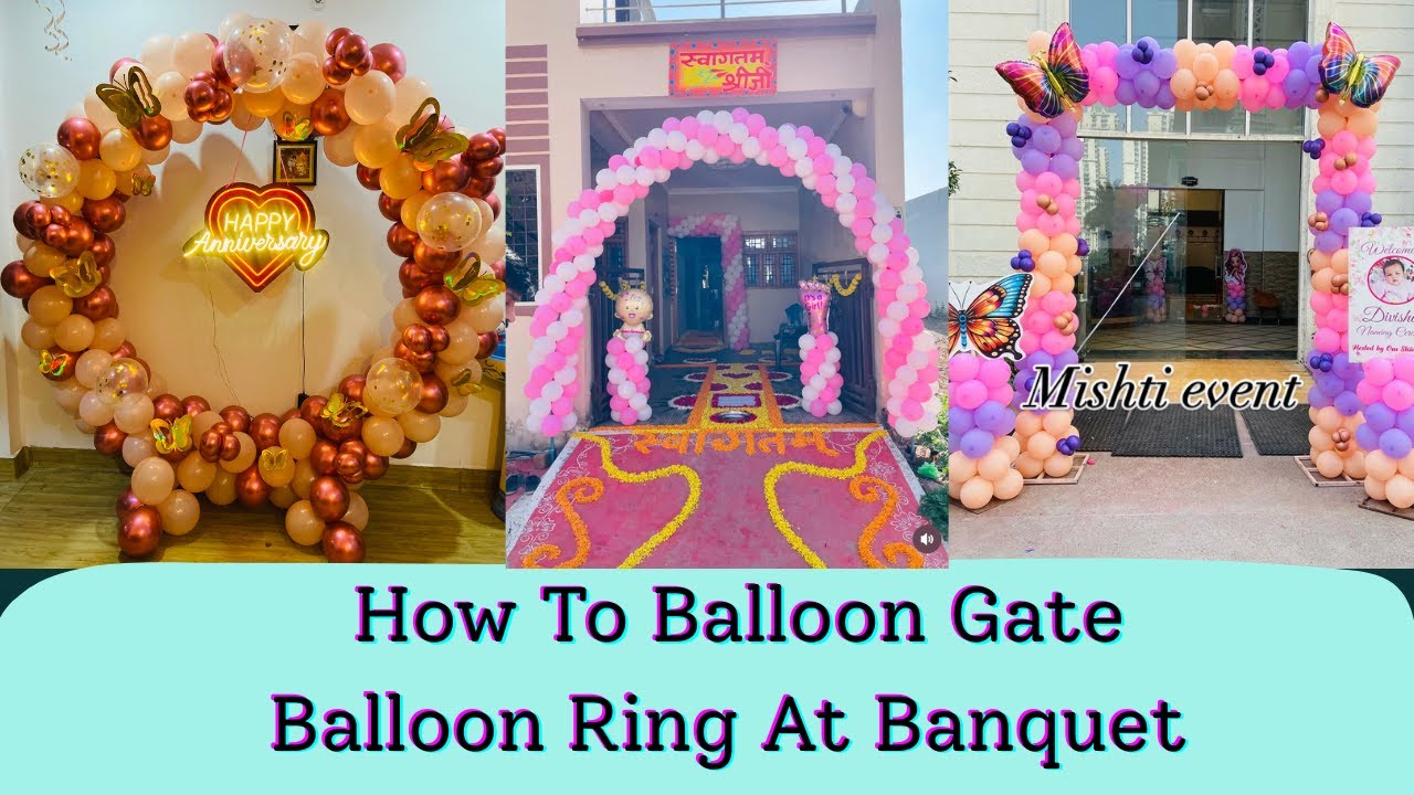 How To Make a Balloon Ring || Balloon Arch || @MISHTIEVENTVLOG - YouTube