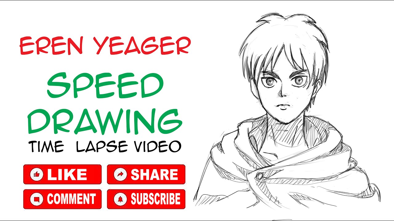 how to draw Eren Yeager - YouTube