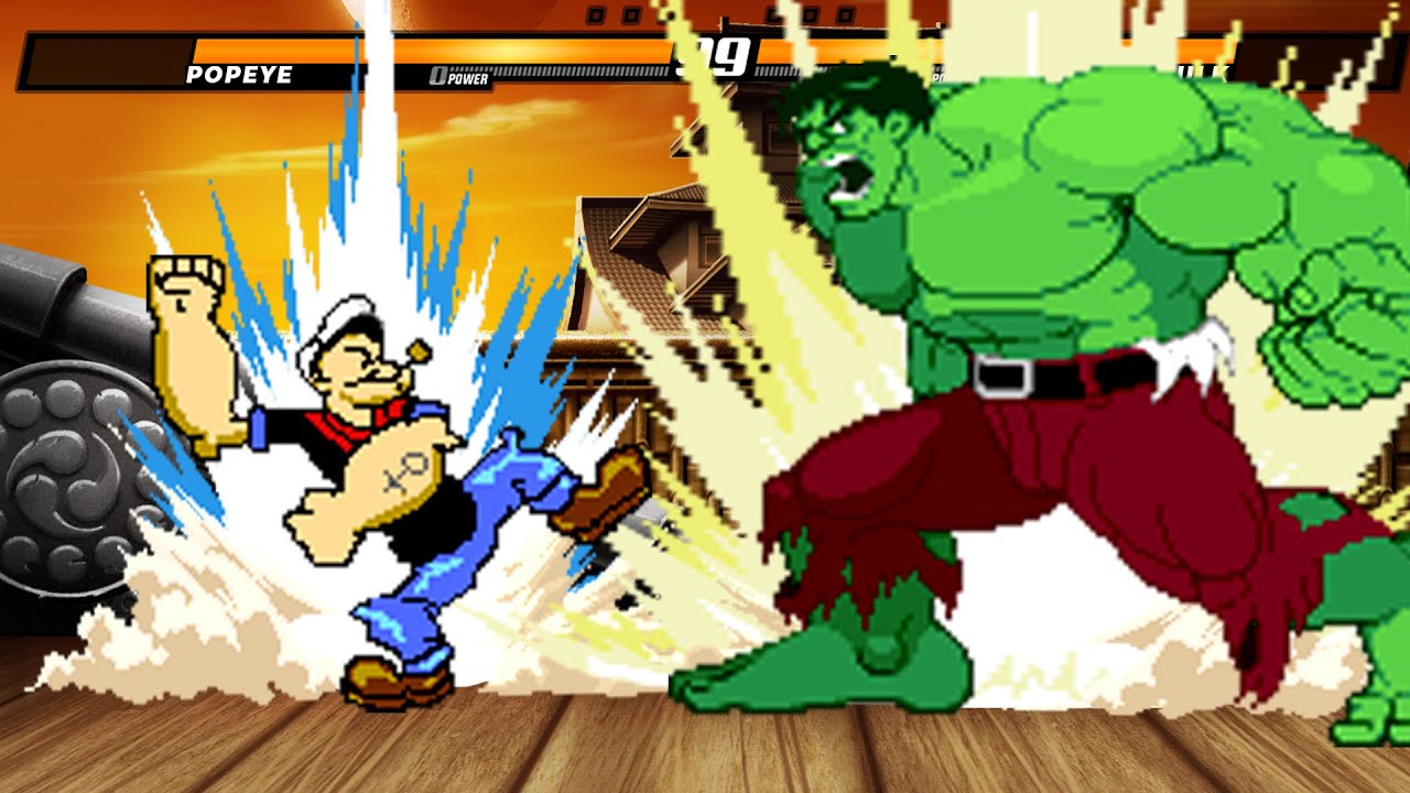POPEYE vs HULK - HIGH LEVEL INSANE EPIC BATTLE! - YouTube