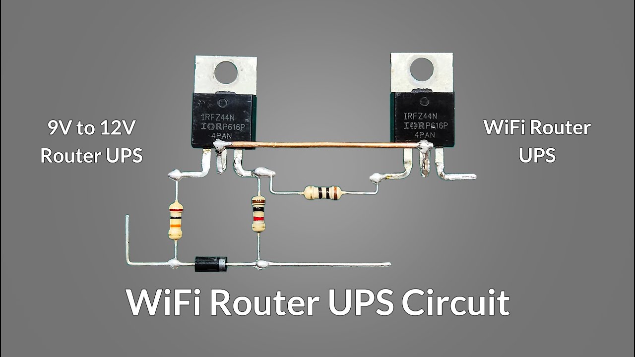 How to Make WiFi Router UPS - DIY 9V to 12V Router UPS - YouTube