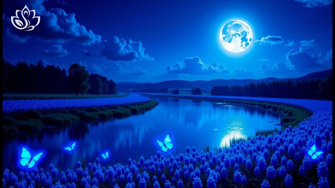 Hz Music For Deep Sleep Under the Moon | Relaxing With Whisper of Water ...