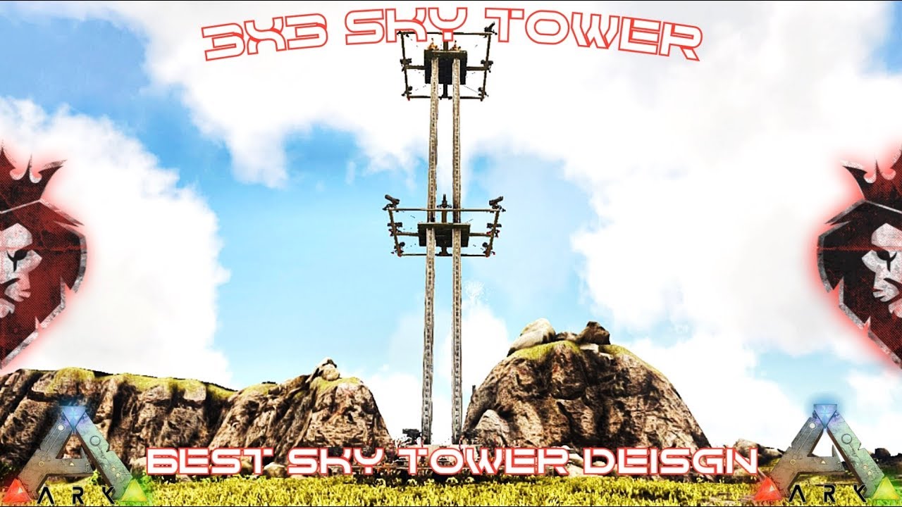 2X2 Sky Tower Design | Best For Big Tribes | ARK: Survival Evolved ...