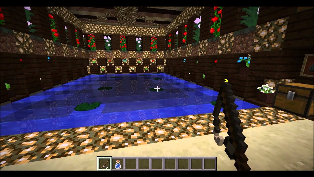 Minecraft Essentials - How to fish/make a small fishing room! - YouTube