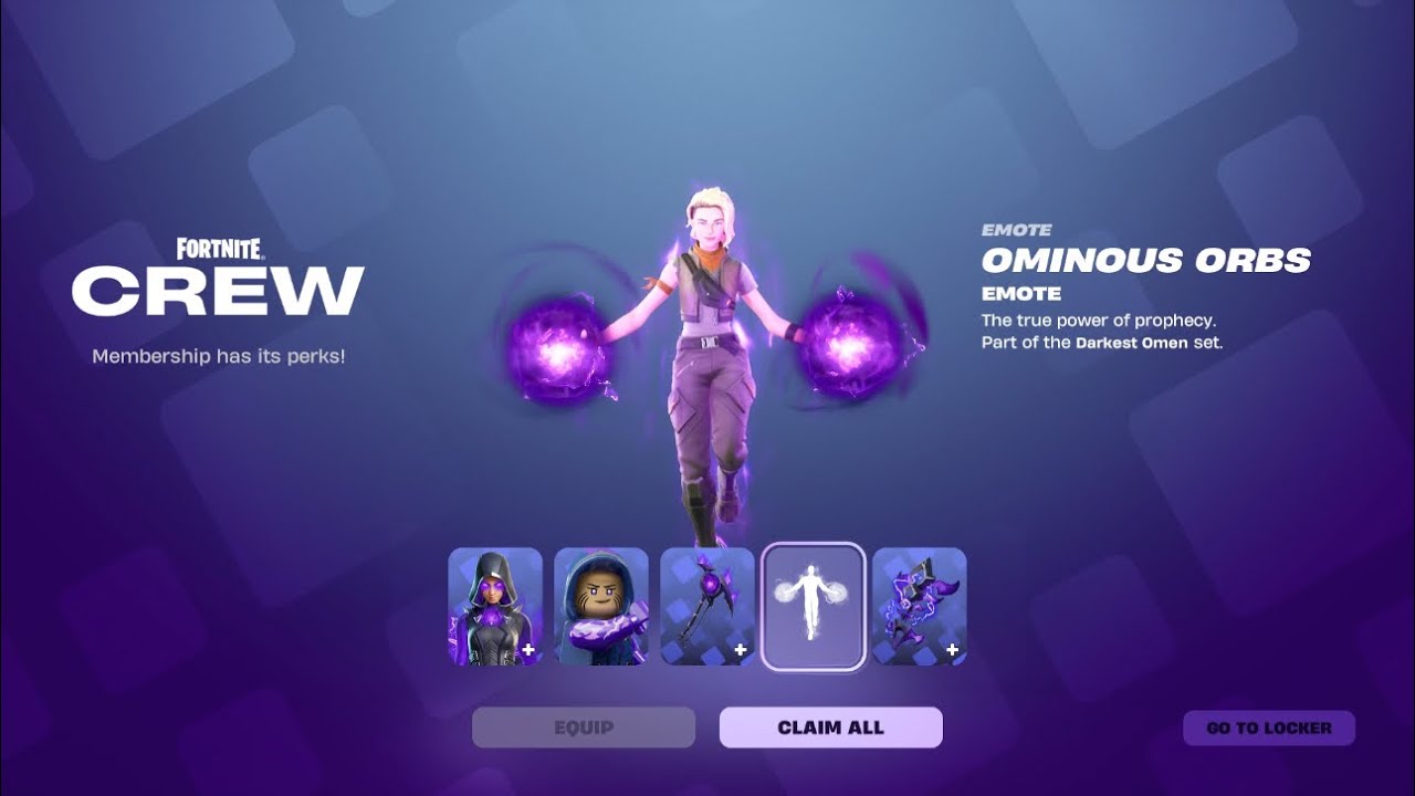 HOW TO GET AUGURY CREW PACK OMINOUS ORBS EMOTE IN FORTNITE! - YouTube