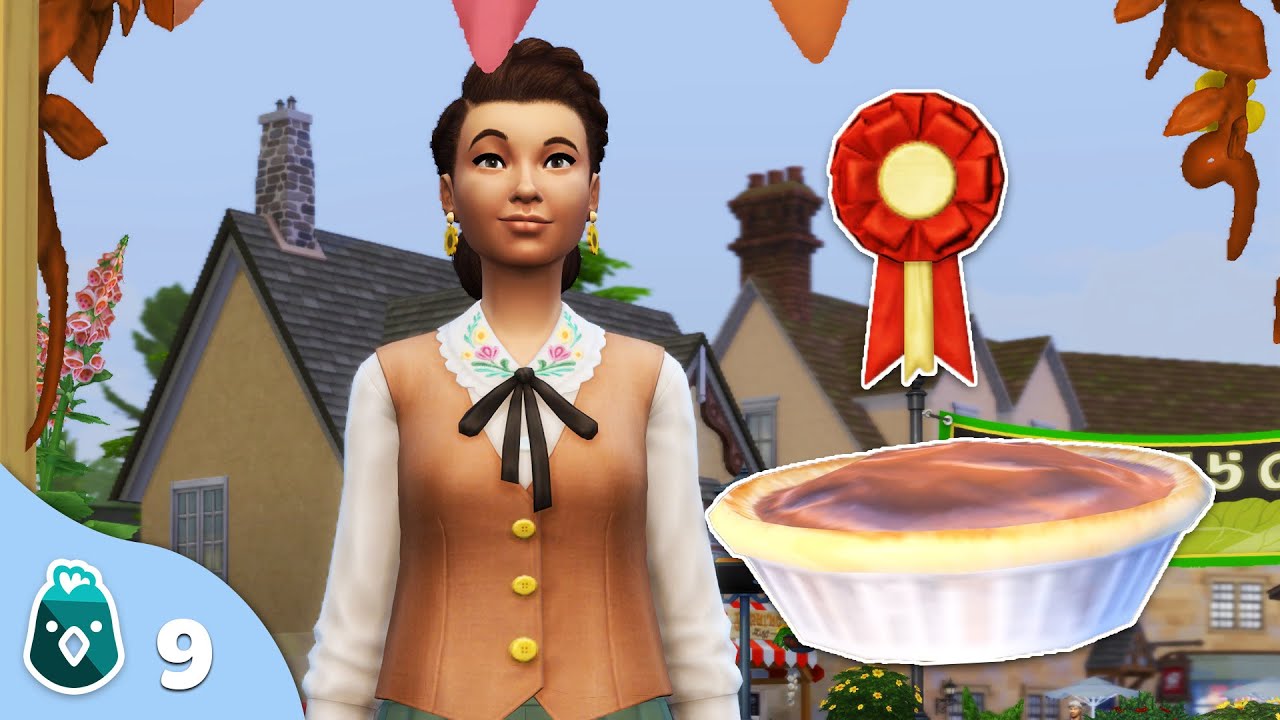 The Sims 4 Cottage Living Let's Play | Winning the Finchwick fair pie ...