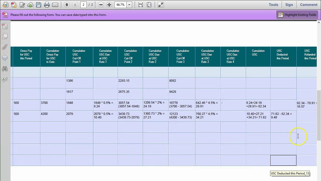 Calculating USC Refund after 2 weeks time off at own expense 2019 - YouTube