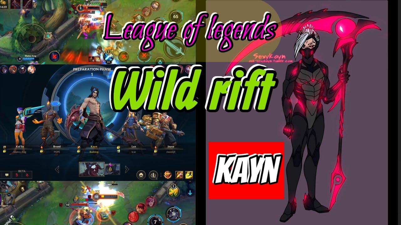 LEAGUE OF LEGENDS/WILD RIFT/KAYN SOLO RANK/FULL GAMEPLAY/ - YouTube