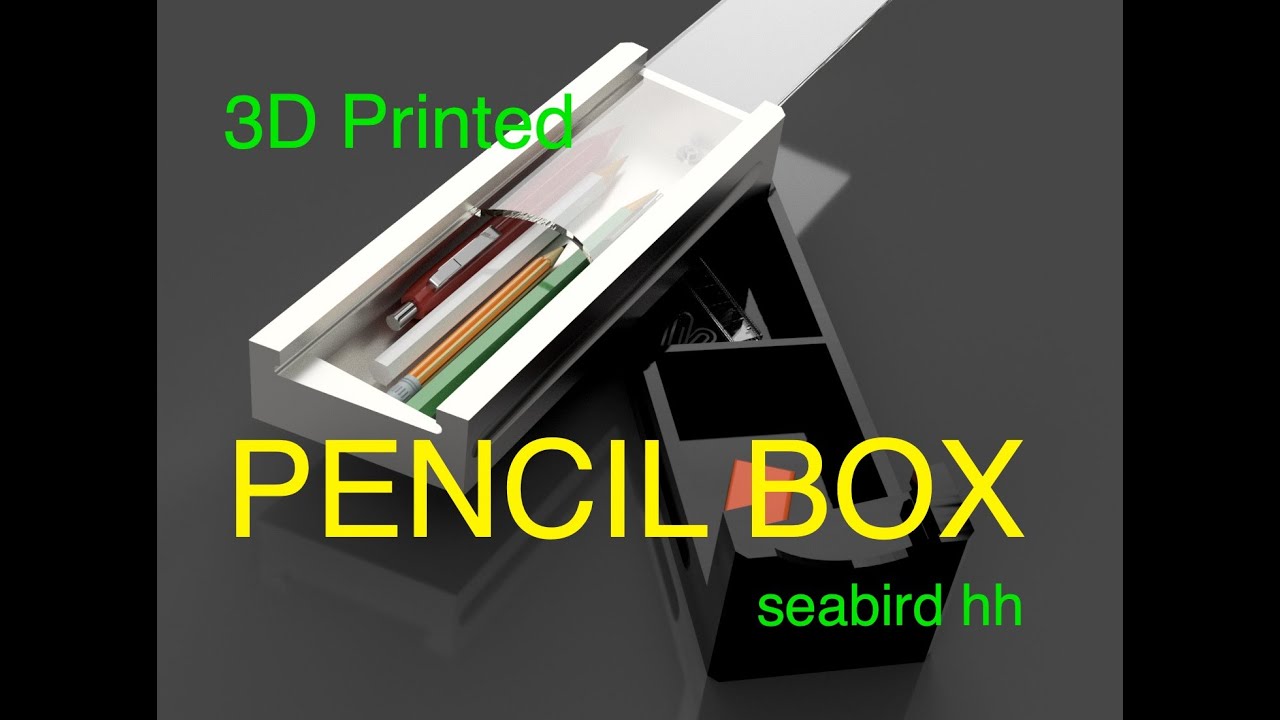 Pencil Box - Sliding Cover Lock - 3D Printed - YouTube