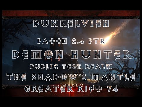Diablo 3 Patch 2.4 PTR Demon Hunter Shadow Set G74 Clear - YouTube