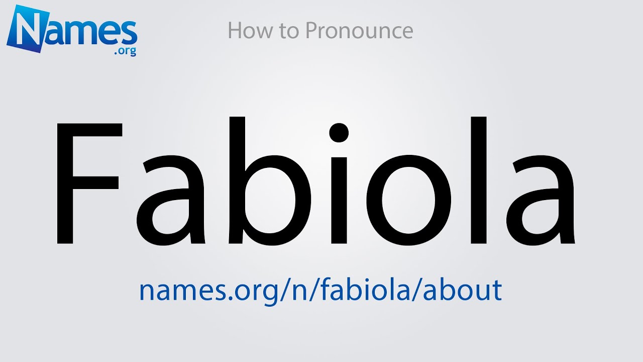 How to Pronounce Fabiola - YouTube