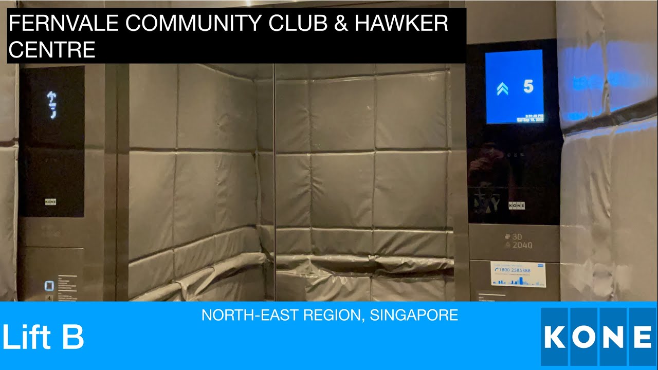 Fernvale Community Club & Hawker Centre || Kone Elevator (Lift B) - YouTube