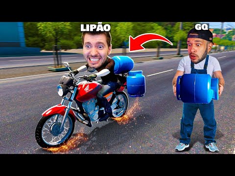 LIPAO e GQ entregando GÁS DE MOTO! (No Brasil)