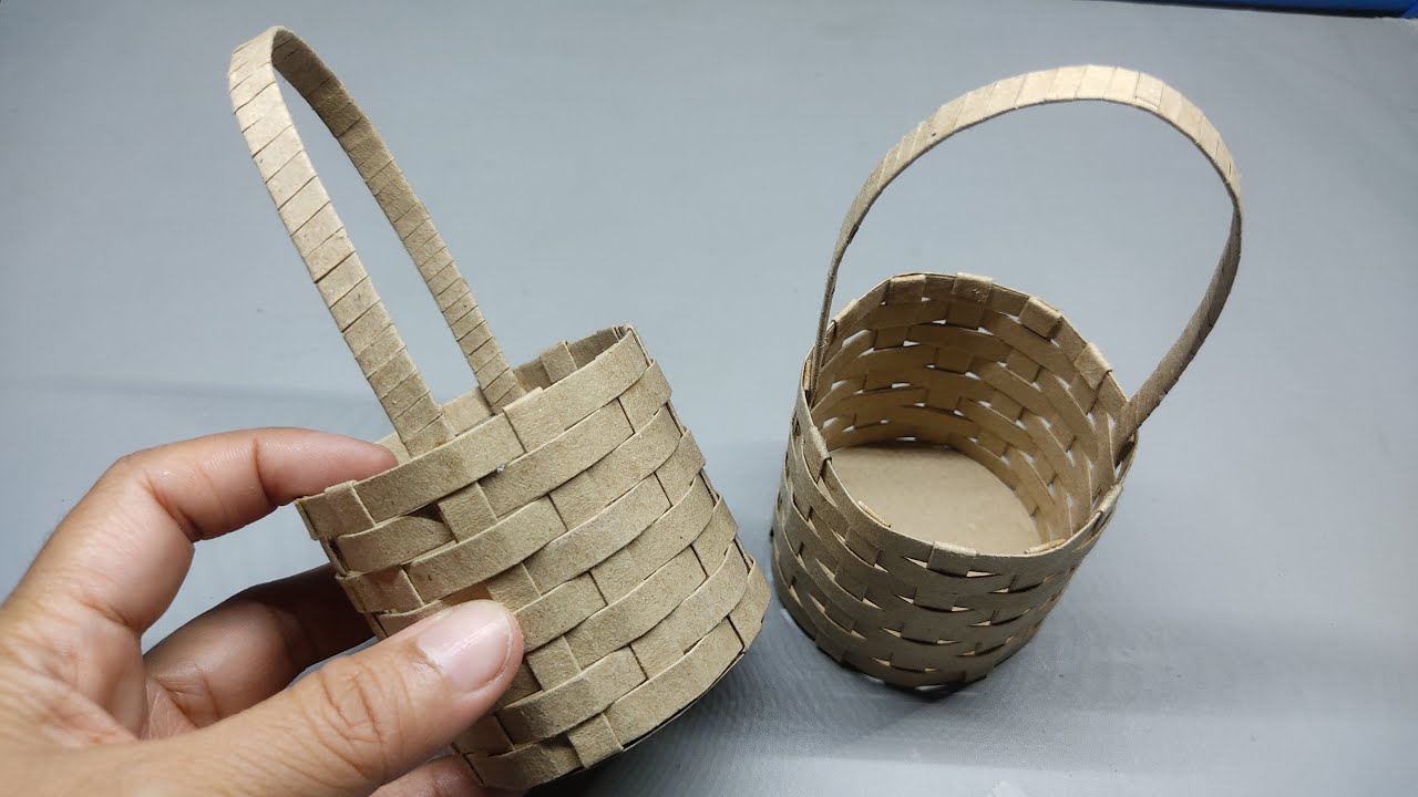 AMAZING DIY BASKET MADE OF KRAFT PAPER | Easy Homemade Craft | Paper ...