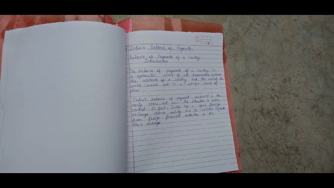 Class 12 #economics practical file on # balance of payment #practical ...