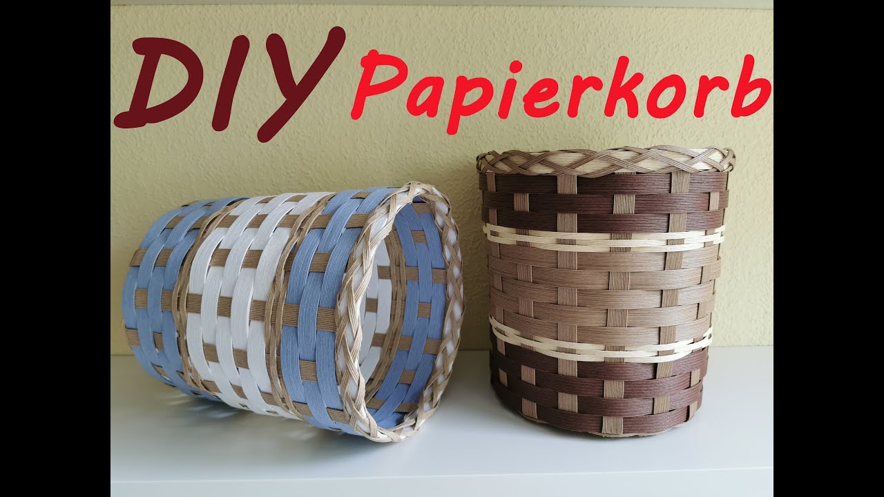 neues DIY Papierkorb/Mülleimer aus Paper Strap Kamihimo flechten für ...