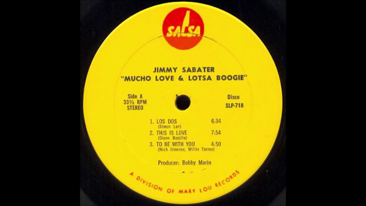 Jimmy Sabater - Los Dos (1976) Disco version_Vinyl - YouTube