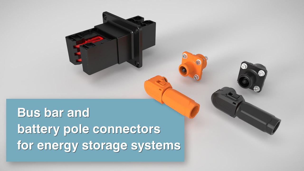 Simple and safe bus bar and battery pole connectors for energy storage ...