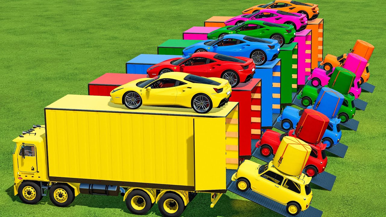 LAMBORGHINI SUPER CARS & MINI COOPER LOADED COLORS BALES IN FS22 ...