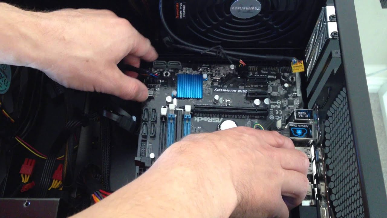 Installing a motherboard in a PC case - YouTube