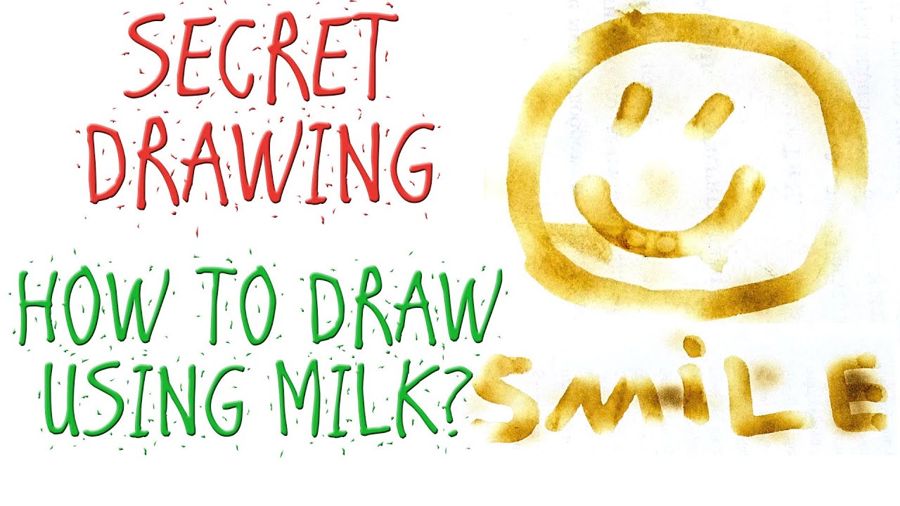 SECRET MESSAGE - INVISIBLE INK - DRAWING WITH MILK SUPER COOL ...