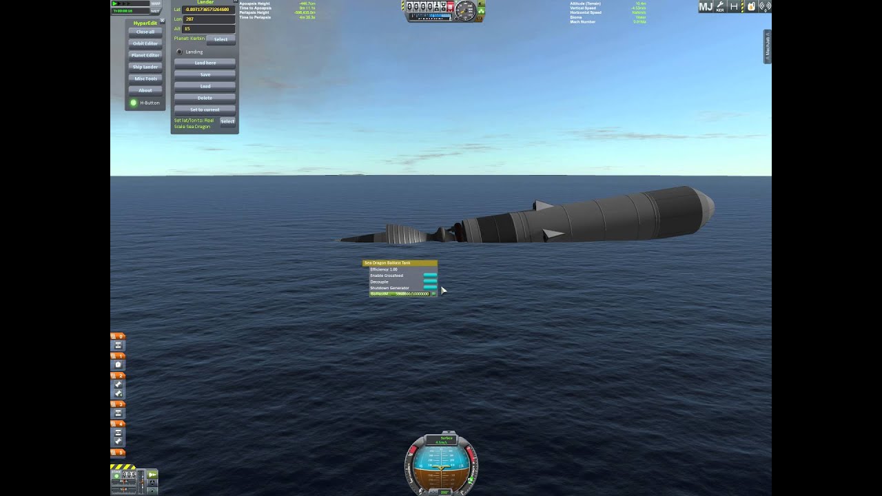 KSP Sea Dragon Ballast Test - YouTube