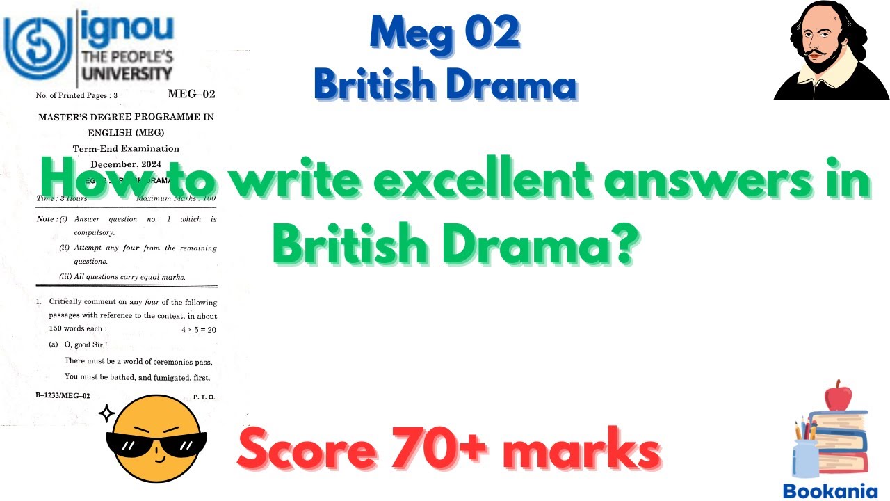 How to write Meg 02 British Drama Answers? Score 70+ marks with ...