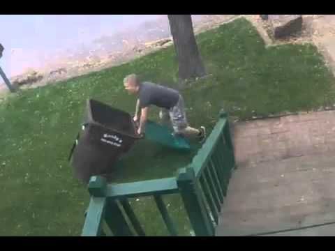 kid falling into bin - YouTube
