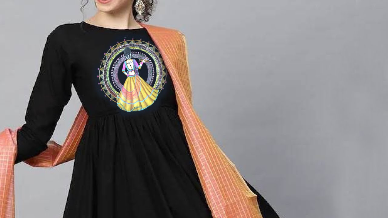 Fabric painting #84 l Beautiful 2 Kurti Painting ideas l Step-by-Step ...