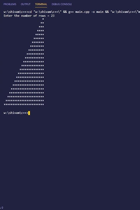 C Program To Print Mirrored Right Triangle Star Pattern Pwos Shorts Youtube