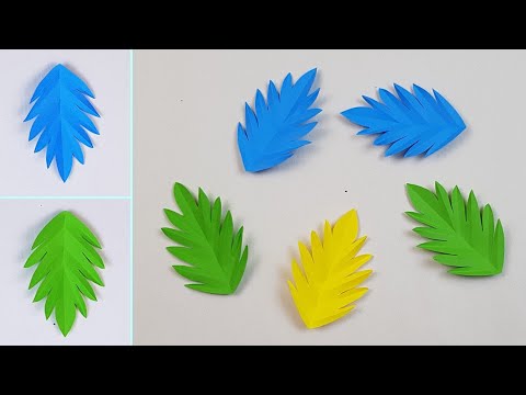 Cara Membuat Daun Mudah Dari Kertas Origami - YouTube