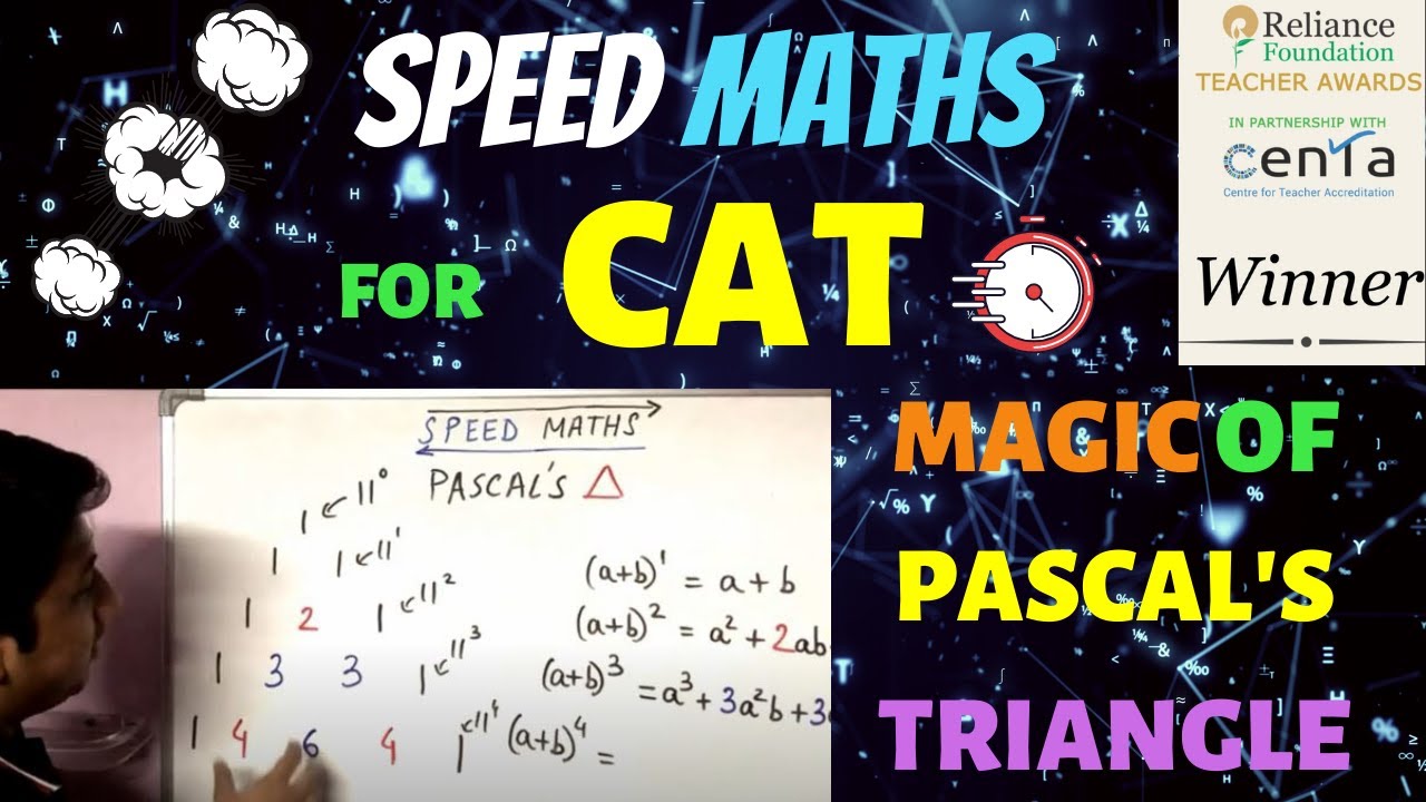 Speed Maths for CAT - Magic of Pascal's triangle - Finding (a+b)^4 & (a ...