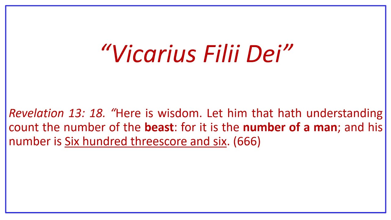 “Vicarius Filii Dei” pt. 15, Evangelist Richard Gonzales Jr - YouTube