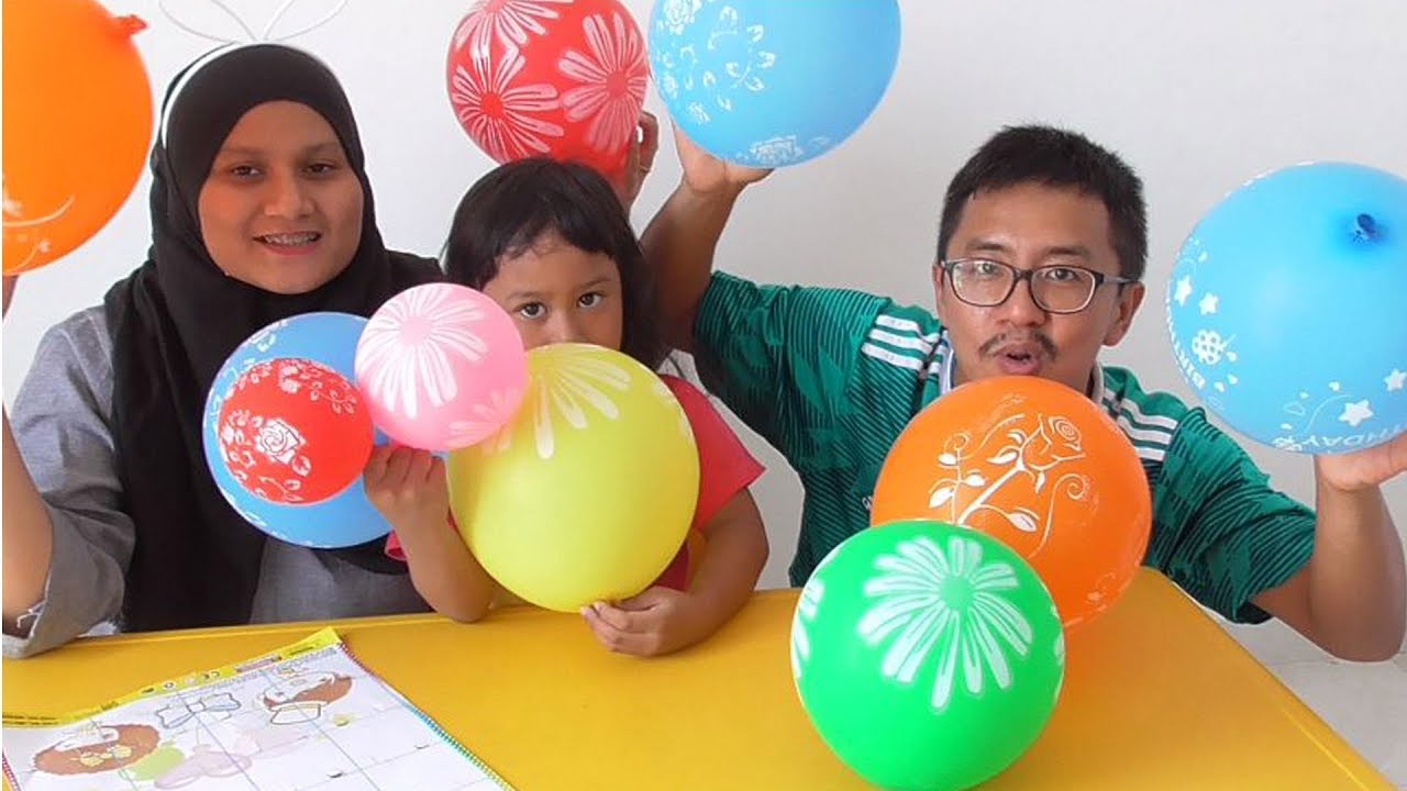 Tiup Balon tiup warna warni Challenge - Blow the Balloons - YouTube