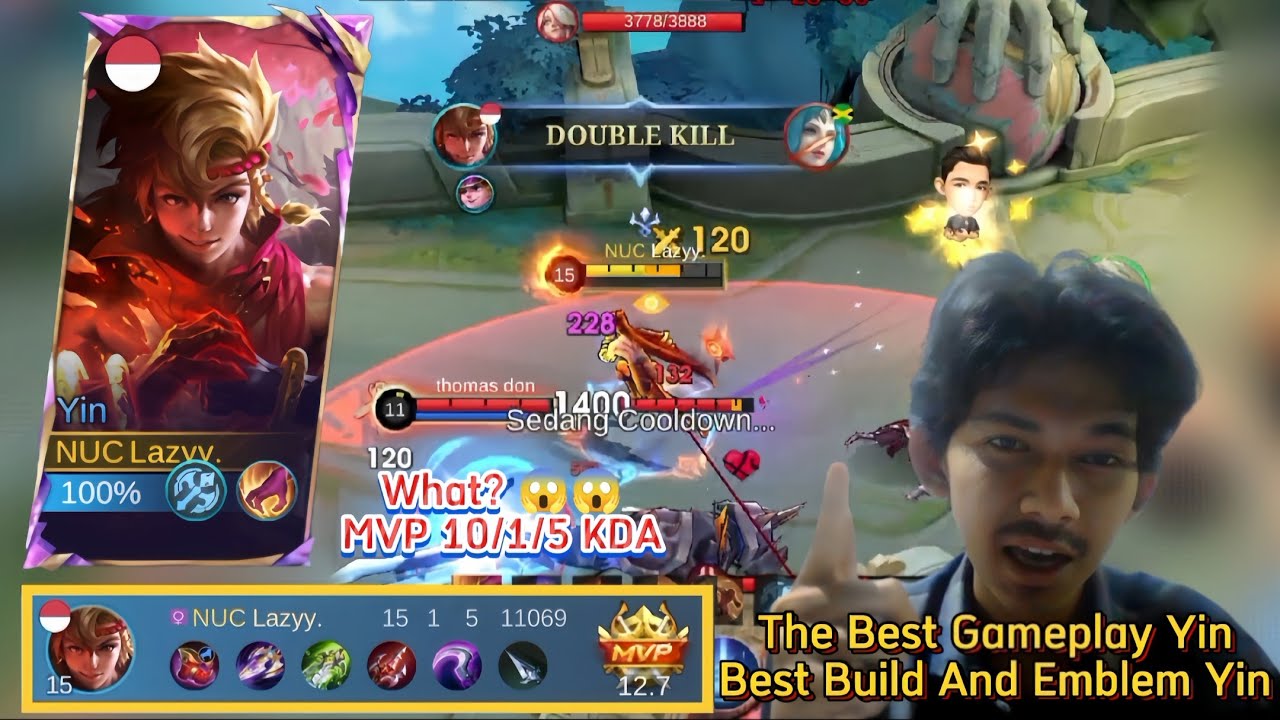 What? 10/1/5 KDA 😱😱 | The Best Gameplay Yin | Best Build And Emblem Yin ...