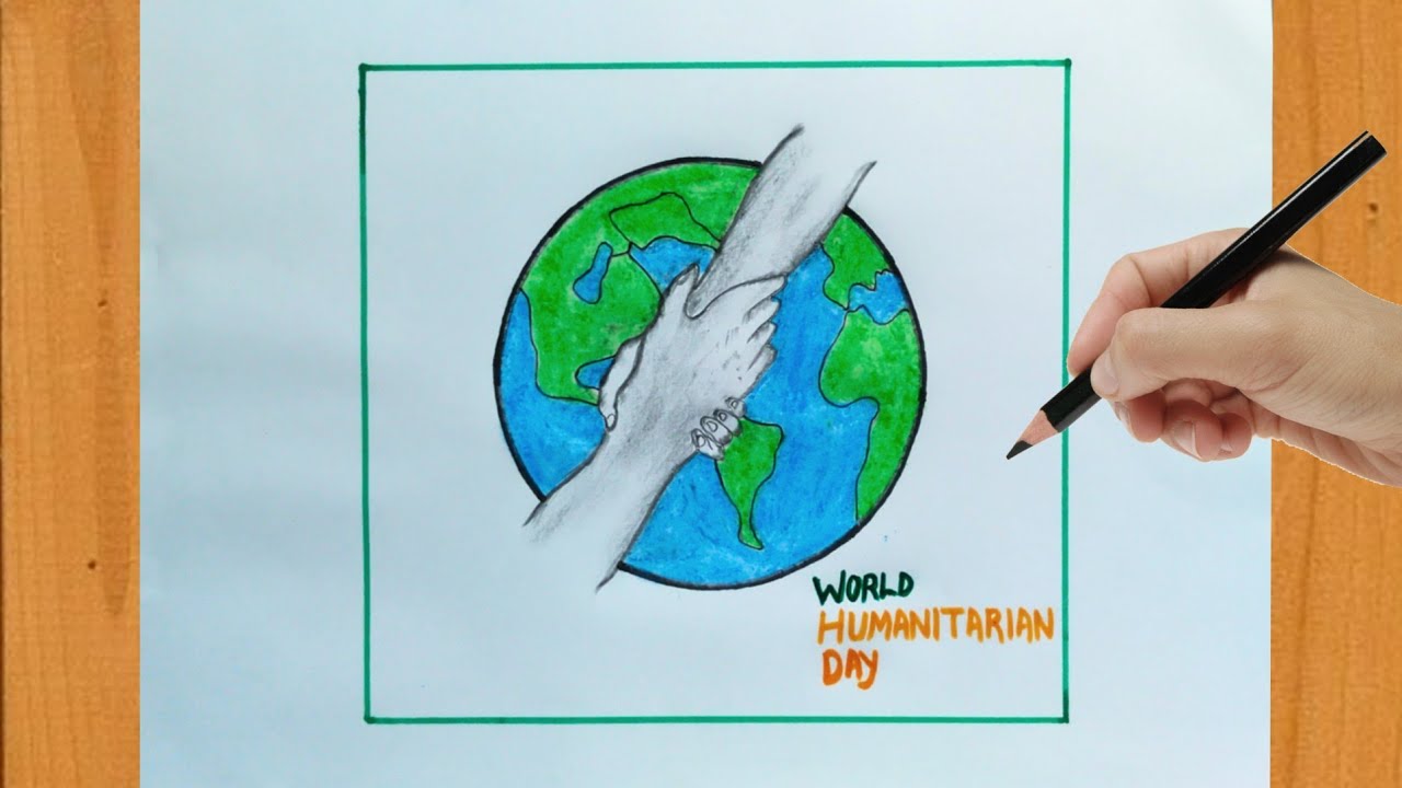 How To Draw World Humanitarian Day Poster || World Humanitarian Day ...