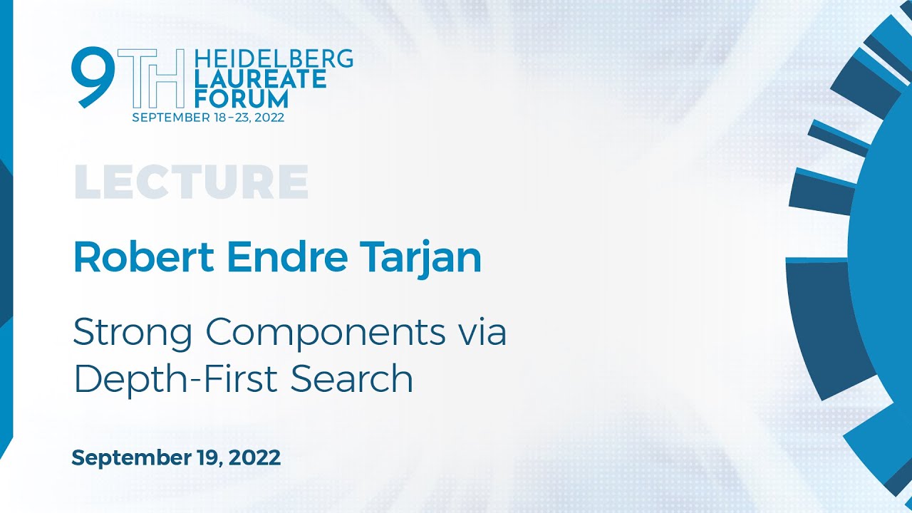 Lecture: Robert Endre Tarjan | September 19 - YouTube