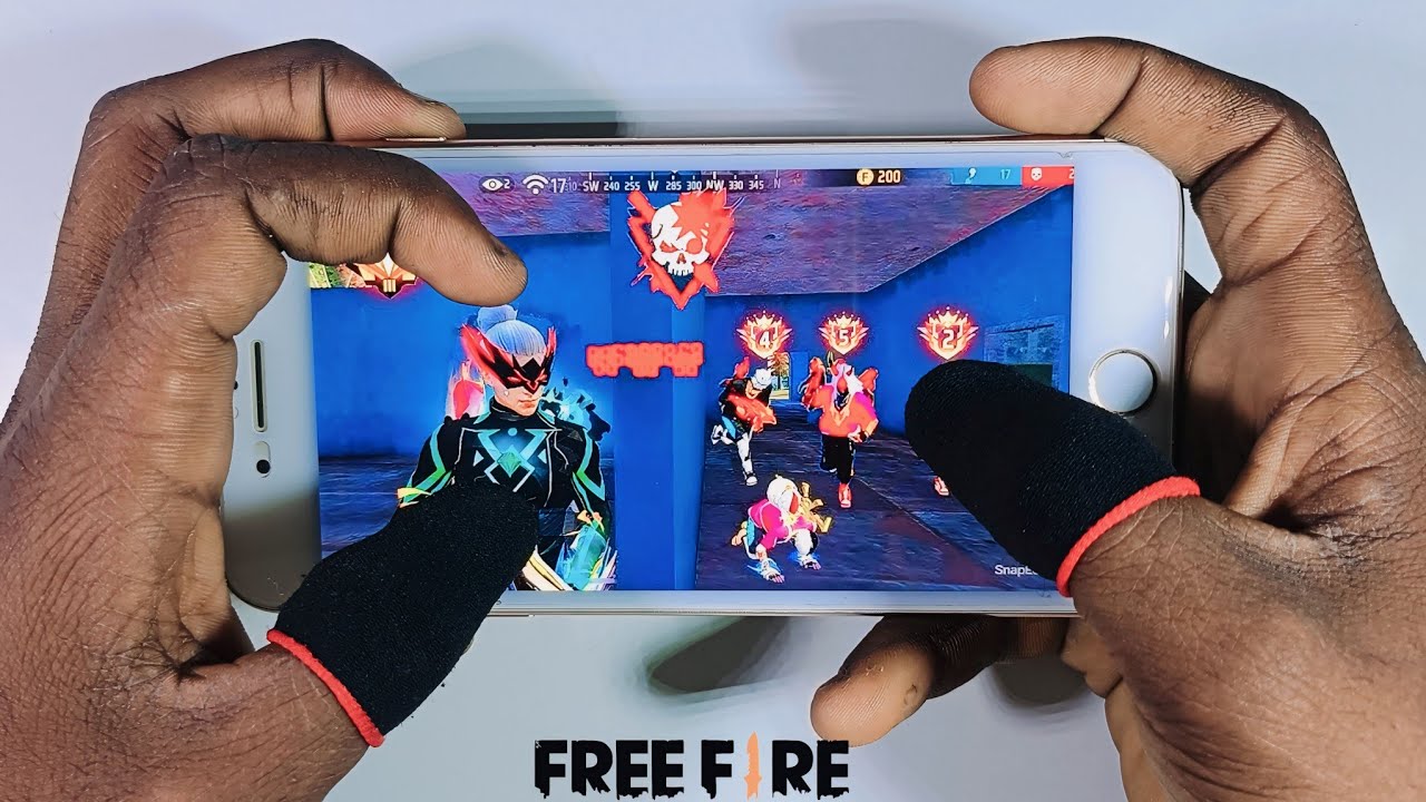 iPhone 8 Plus Free Fire Gameplay ⚙️Settings Free Fire max HUD+DPI+MACRO ...