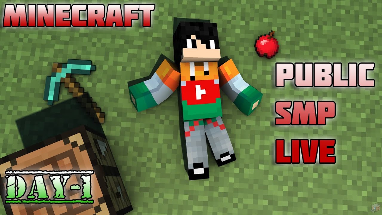 DAY 1 MINECRAFT PUBLIC SMP LIVE | JOIN MY NEW SMP | JAVA+PE - YouTube