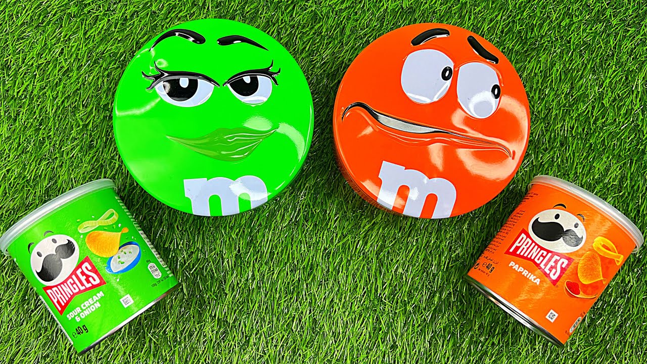 Satisfying Video | Unpacking 4 M&M’s, Pringles Boxes with Candy ASMR ...